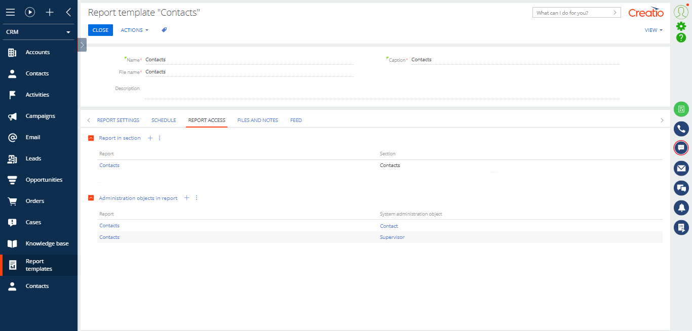 Banza report builder for Creatio | Creatio Marketplace